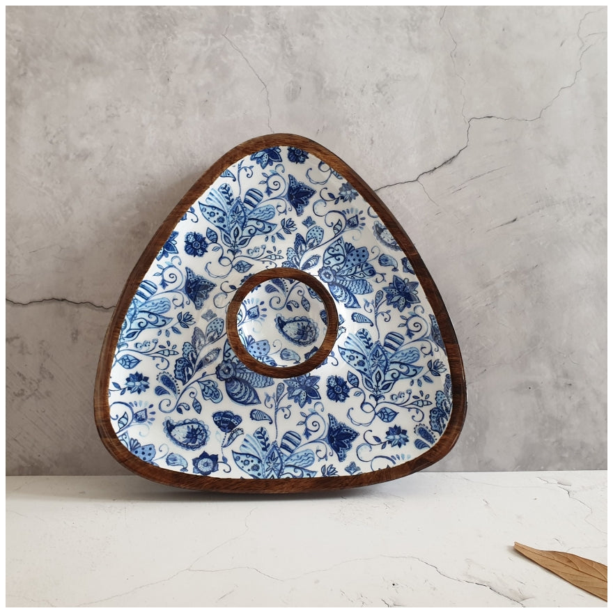 Buy Triangle Dip Dish Platter - Water Lily Online at Rs. 3,700.00 ...